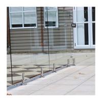 China Glass pool fence mounting brackets outdoor glass balustrade systems face mounted spigots railing for sale