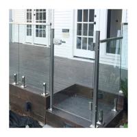 China Glass balustrade stainless steel baluster with glass panels stainless steel spigot wholesalers railing for sale