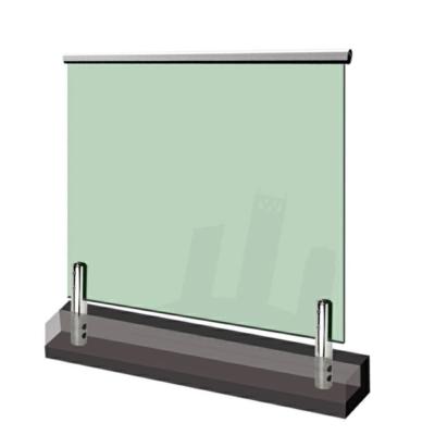 China Glass balustrade suppliers stainless steel pool fence glass spigots railing for sale