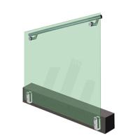 China Glass Handrails For Stairs Glass Pool Fencing Prices Spigots Railing for sale