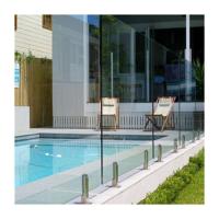 China Glass Handrails For Stairs Glass Pool Fencing Prices Spigots Railing for sale