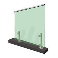 China Tempered Glass Railing With Spigots 10mm WA-RSP1000 Exterior Modern for sale