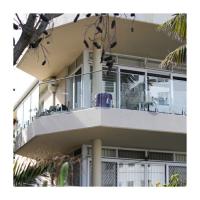 China Large favorably side mounted glass spigots outdoor balcony spigot railing for sale