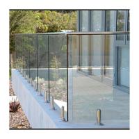 China Modern Glass Pool Railing Fence With Stair Balustrade Pool Fencing Spigots Brackets for sale