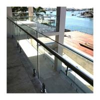 China Nigeria side mounted glass spigots railing stainless steel and spigot glass balustrades for sale