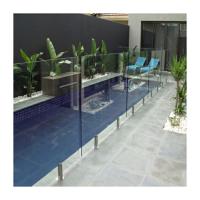China Wall Spigot Glass Railing Iceland Curtain Clear Pool Spigot Fence for sale