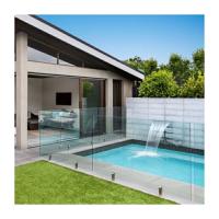 China Wall Spigot Glass Railing Iceland Curtain Clear Pool Spigot Fence for sale
