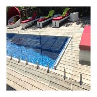 China Wall Spigot Glass Railing Iceland Curtain Clear Pool Spigot Fence for sale