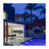China Wall Spigot Glass Railing Iceland Curtain Clear Pool Spigot Fence for sale