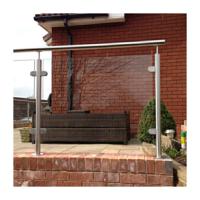 China Glass balustrade mounting brackets railing cad toughened glass fencing for sale