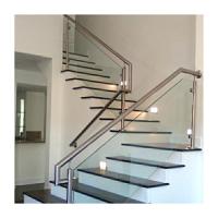China Led glass balustrade stair railing cost per linear foot buy glass balustrade for sale