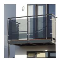 China AS glass railing second floor balcony railing urban glass fencing for sale