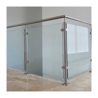 China Tinted glass balusters metal patio railing one way glass fence for sale