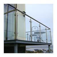China Fiber glass railings commercial balcony railing precise glass fencing for sale