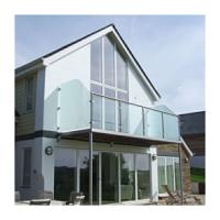 China Fiber glass railings commercial balcony railing precise glass fencing for sale