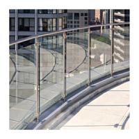 China Grey glass balustrades steel balustrade posts parapet detail for sale