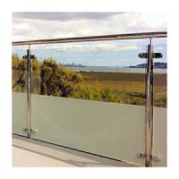China Grey glass balustrades steel balustrade posts parapet detail for sale