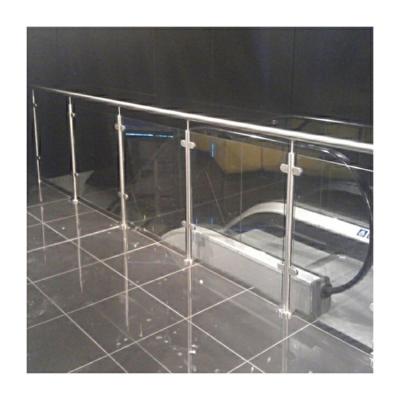 China Grey glass balustrades spigots outdoor glass panels uk for sale
