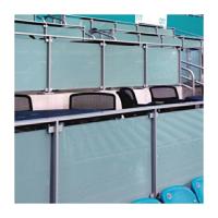 China Grey glass balustrades spigots outdoor glass panels uk for sale