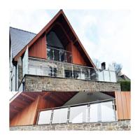 China Anti slip glass fence stainless steel balustrade posts handrail design for sale