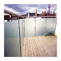 China Grey glass railings exterior balustrade decking panels for sale