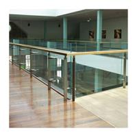 China Double laye glass railings chrome balustrade handrail hardware for sale
