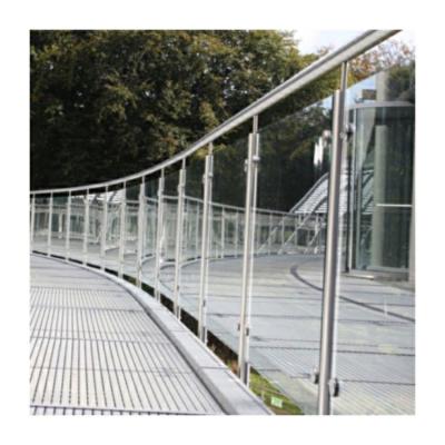 China ANSI Z97 glass fencing iron balcony railing banister for sale