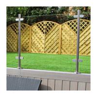 China ANSI Z97 glass fencing iron balcony railing banister for sale