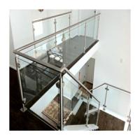 China Led glass guardrail modern patio railing safty glass plastic railing for sale