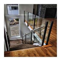 China Safety glass fencing portable patio privacy fence float glass steel porch railing for sale