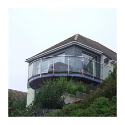 China Led glass balustrades balcony wire balustrade fence clamps for sale