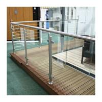 China Laminated glass balustrades stainless steel balustrades designs tempered glass handrail for sale