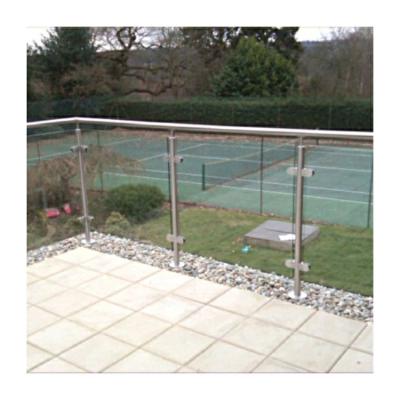 China Low iron glass balustrade design stainless steel posts for glass for sale