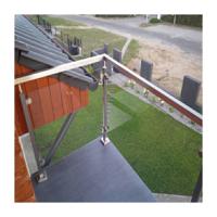 China Led glass balustrade balcony rod iron railing perfection glass fencing for sale