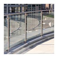 China CE EN 12150 glass balusters balustrade installation handrail brackets for sale