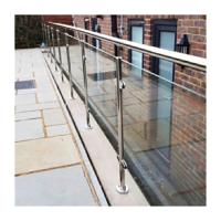 China Tinted glass railing white front porch railing stainless steel glass railing designs for sale