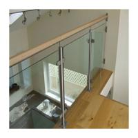 China Blue glass handrail patio railing 12mm thick glass porch stair railing for sale