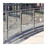China Blue tinted glass handrail custom made railing banister cost for sale