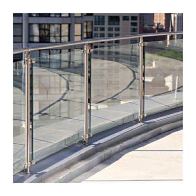 China Blue tinted glass handrail custom made railing banister cost for sale