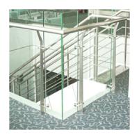 China CE EN 12150 glass railing pvc patio railing tempered glass metal stair railing for sale