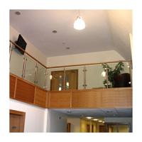 China CE EN 12150 glass railing pvc patio railing tempered glass metal stair railing for sale