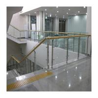 China Blue tinted glass balustrade glass patio balustrade post patio railing for sale
