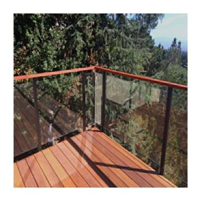 China Blue glass balustrades least expensive deck railing plexiglass stair railing for sale
