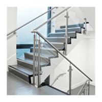 China Anti slip glass railing patio railing clear glass vinyl stair railing for sale