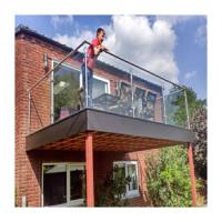 China Ultra clear glass handrail outside balcony railings balustrade brisbane prices for sale