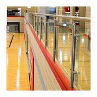 China Anti slip glass railings stainless steel patio railings wood and glass fence for sale