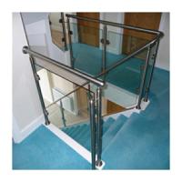 China Safety glass fence pressure treated stair handrail balustrade track for sale