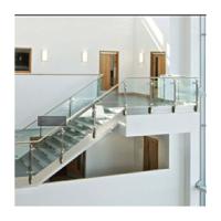 China Safety glass fence pressure treated stair handrail balustrade track for sale