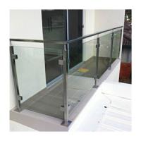 China Ultra clear glass fencing new balcony railings oak staircases with glass balustrade for sale