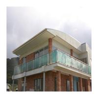China Ultra clear glass fencing new balcony railings oak staircases with glass balustrade for sale